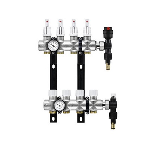 2030.06.10 Kit collettore compatti in ottone 1" 4 vie RBM - idrotech2000